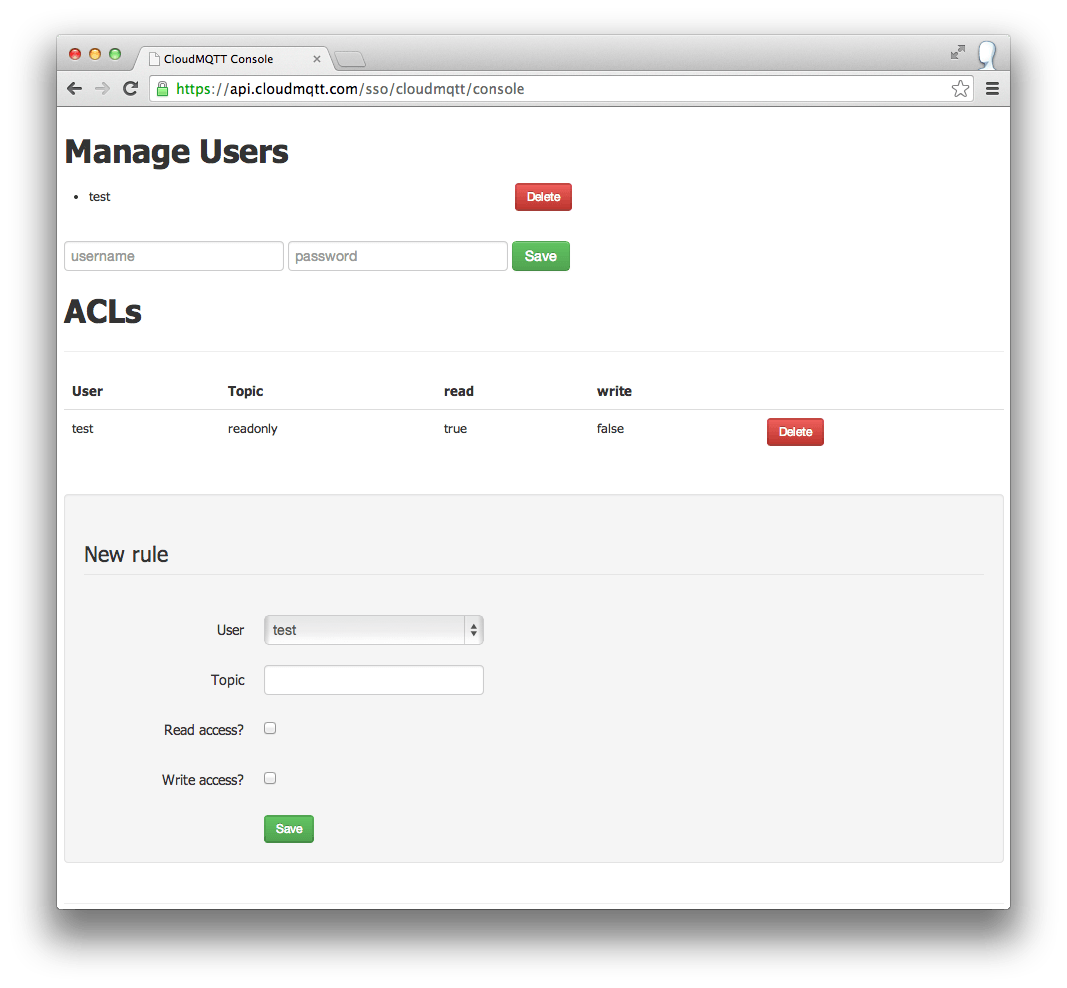 Documentation - HTTP API | CloudMQTT